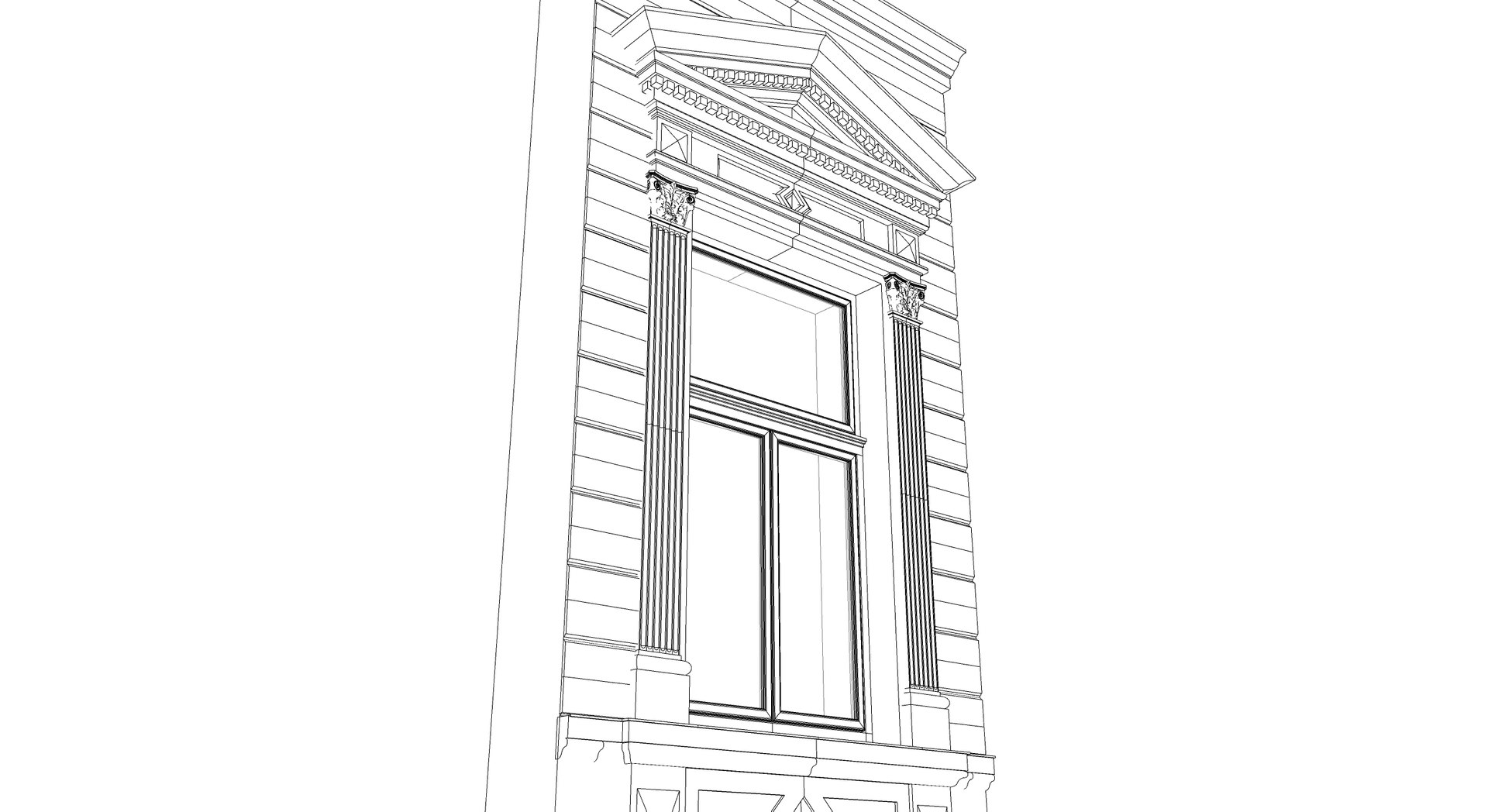 3D model Classic window frame Corinthian Order capital - TurboSquid 2085933