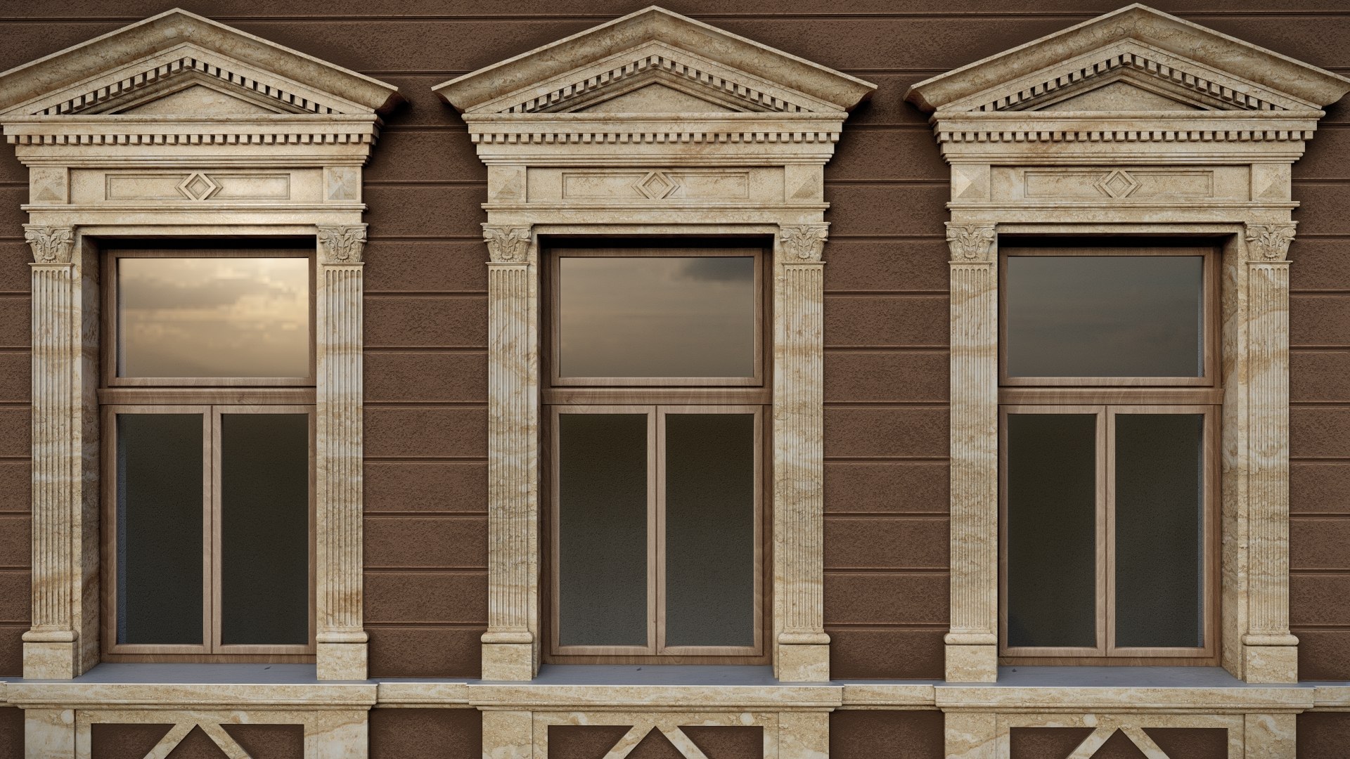 3D model Classic window frame Corinthian Order capital - TurboSquid 2085933