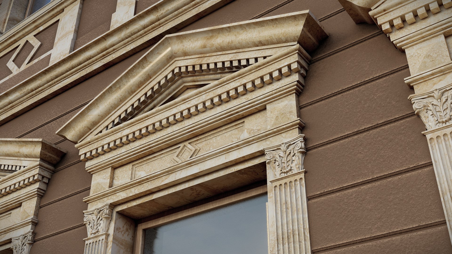 3D model Classic window frame Corinthian Order capital - TurboSquid 2085933