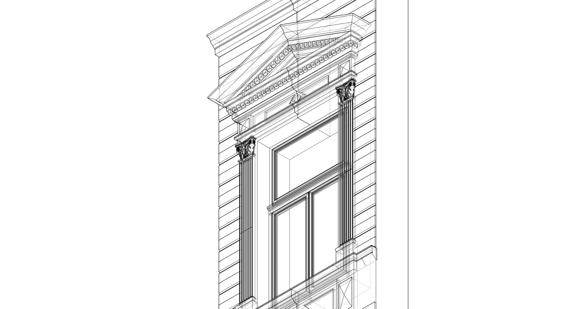 3D model Classic window frame Corinthian Order capital - TurboSquid 2085933