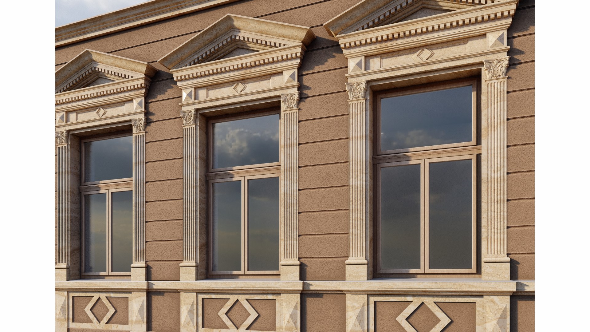 3D model Classic window frame Corinthian Order capital - TurboSquid 2085933