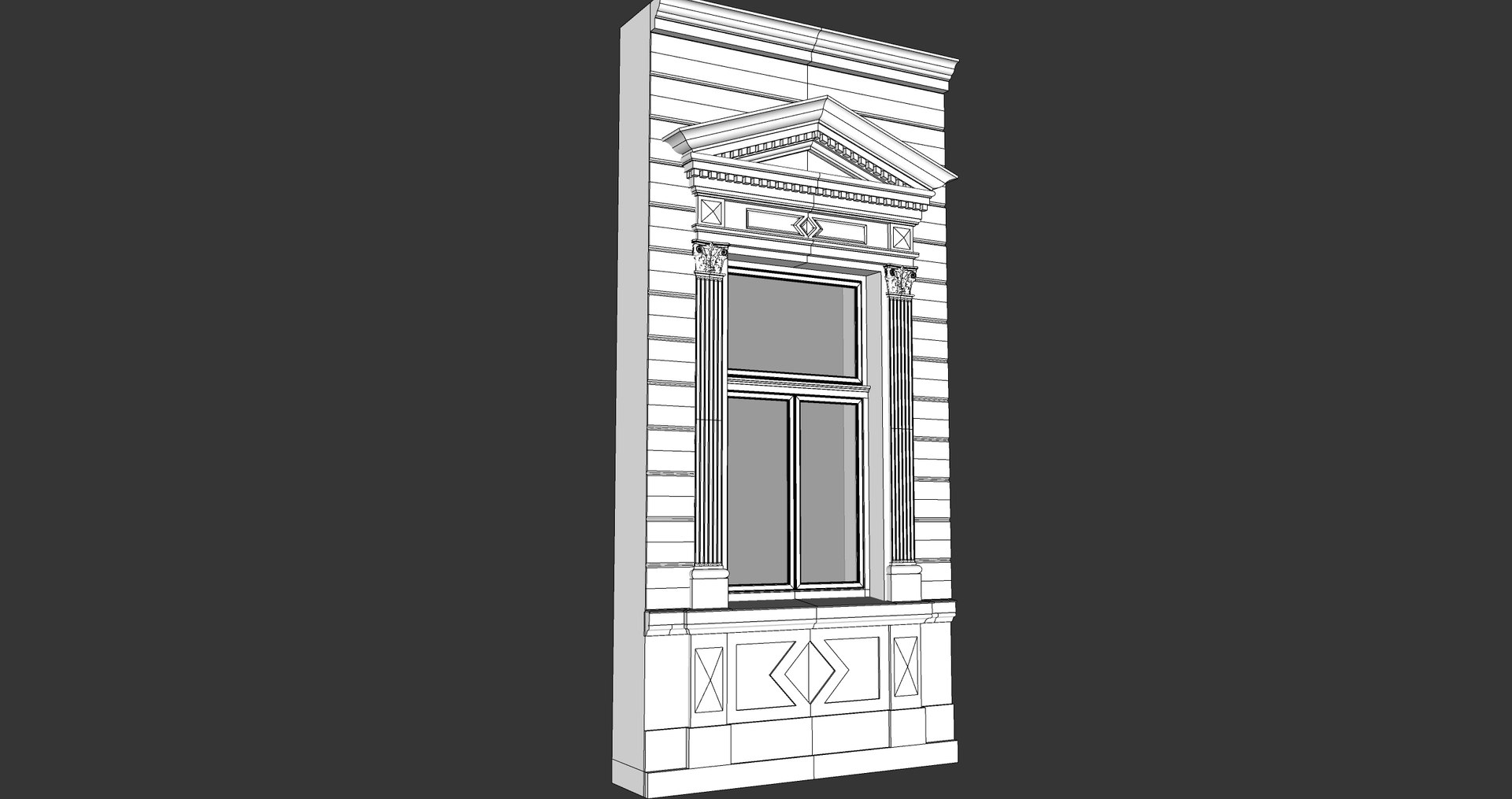 3D model Classic window frame Corinthian Order capital - TurboSquid 2085933