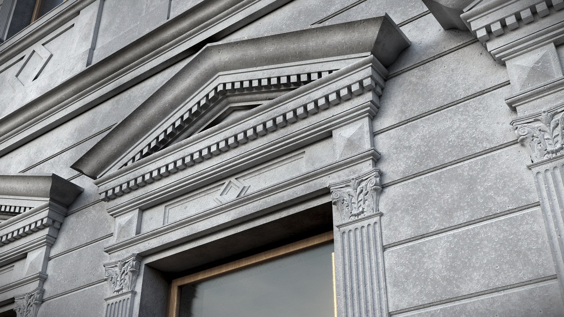 3D model Classic window frame Corinthian Order capital - TurboSquid 2085933