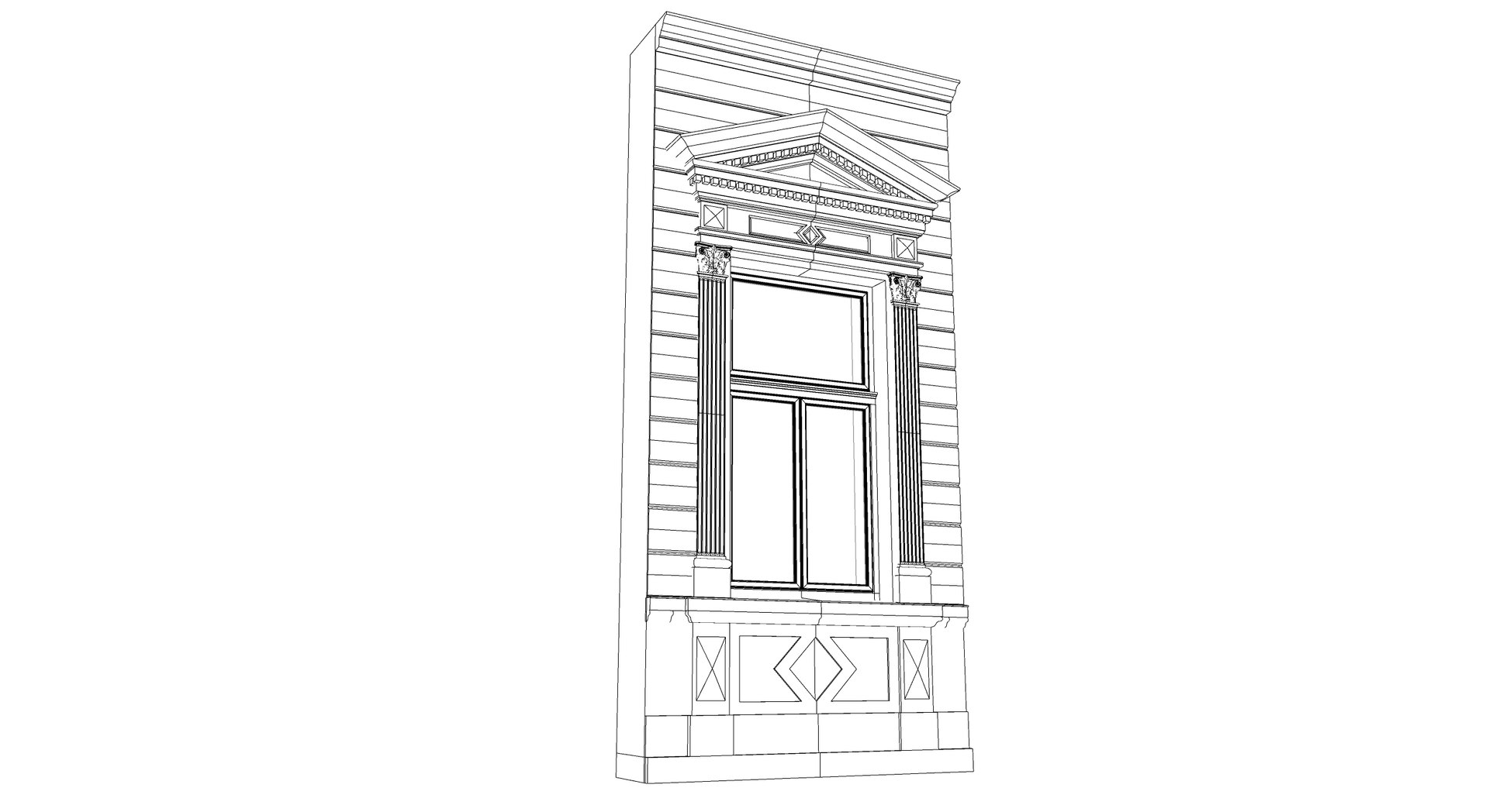 3D model Classic window frame Corinthian Order capital - TurboSquid 2085933