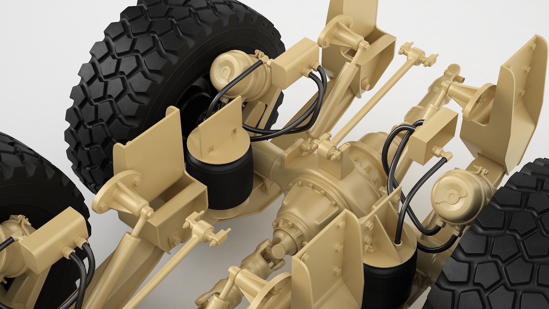 Military Semi Truck Axle Chassis 01 3D - TurboSquid 2174587