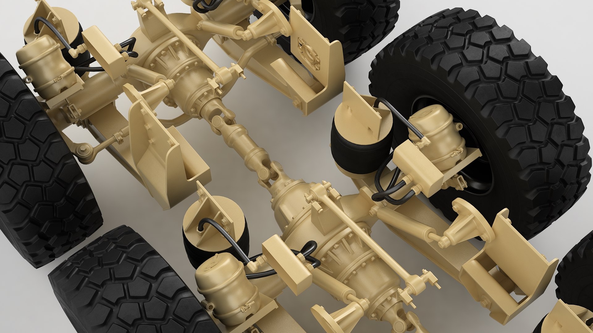 Military Semi Truck Axle Chassis 01 3D - TurboSquid 2174587