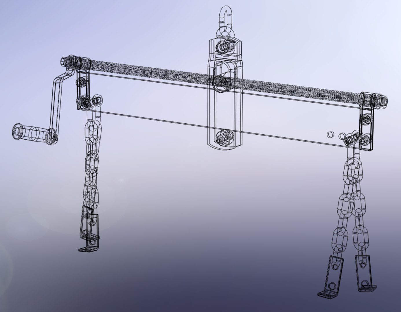 3D LOAD LEVELER ENGINE HOIST LIFT CRANE BALANCER ENGINE CHAINS HOOK ...