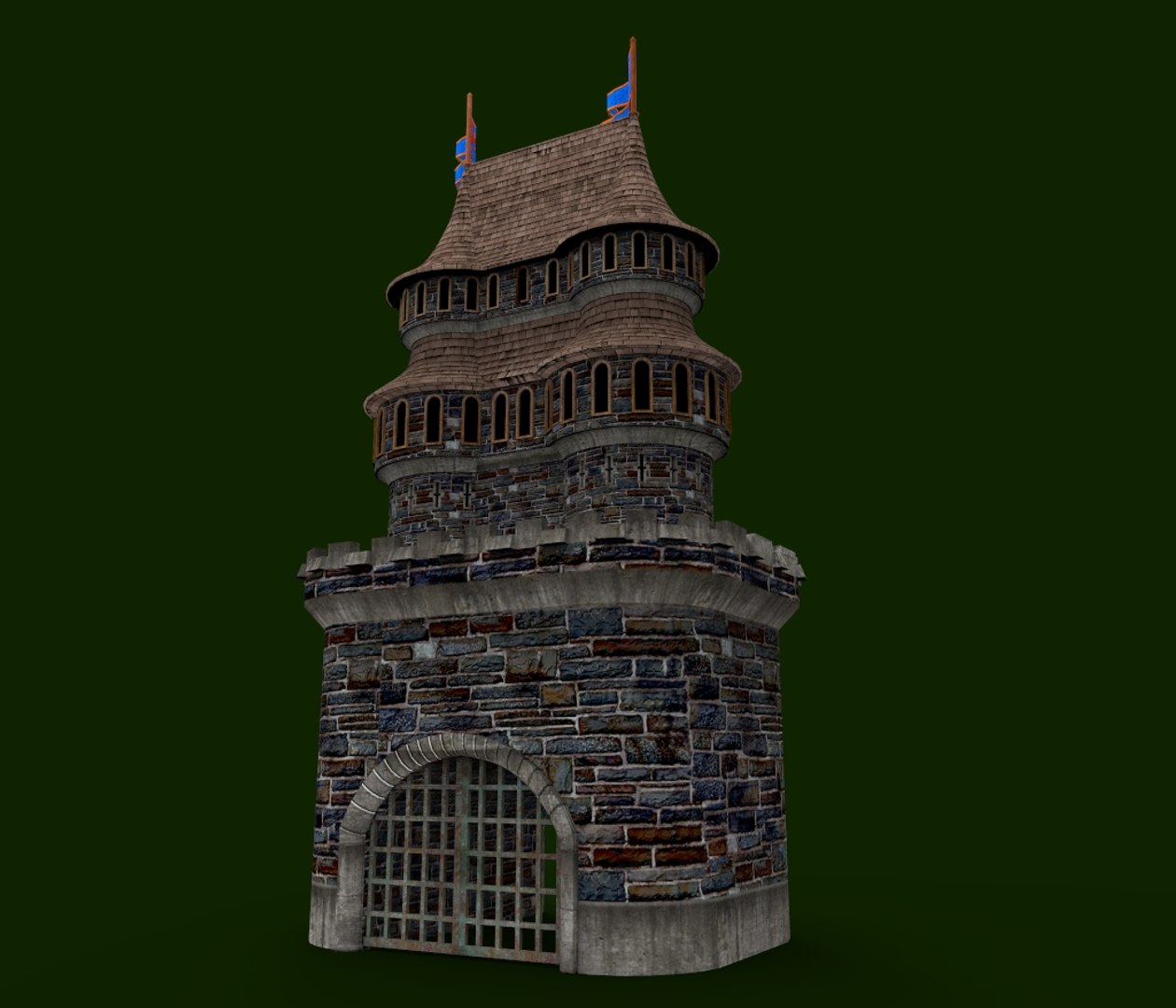 Castle Gate 3d Fbx