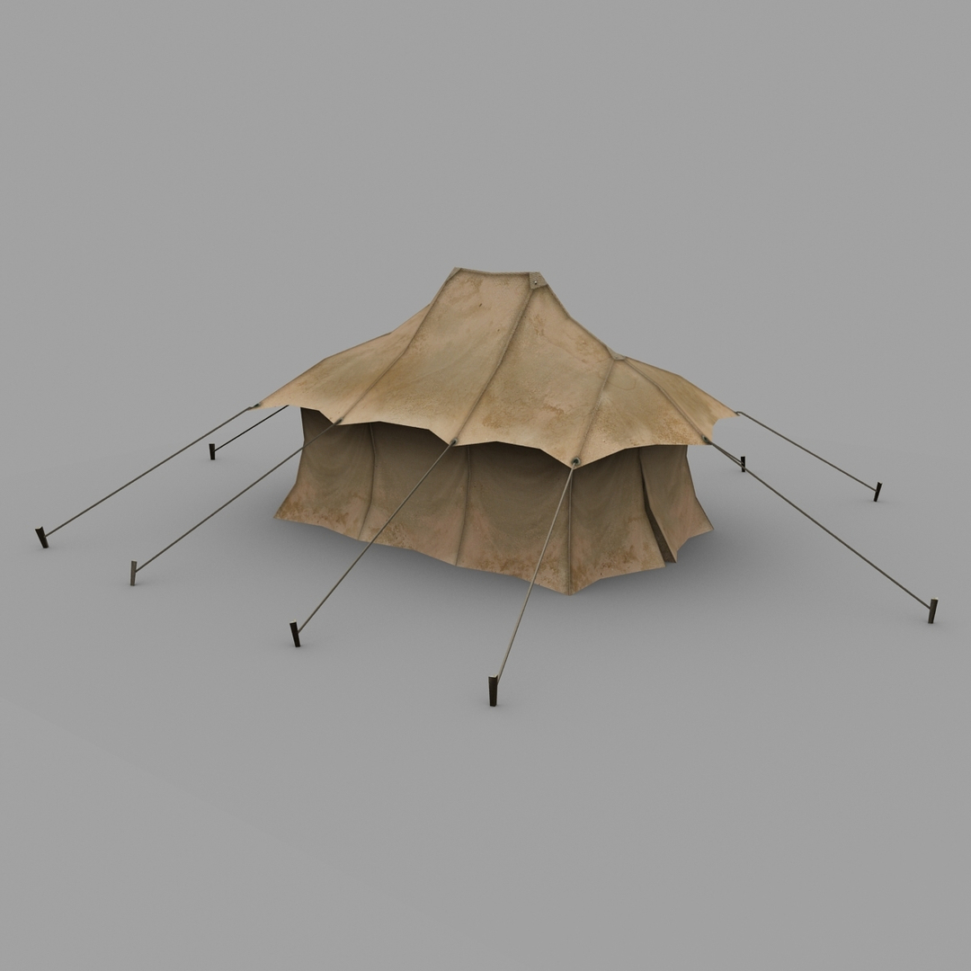 old military tent 3d max