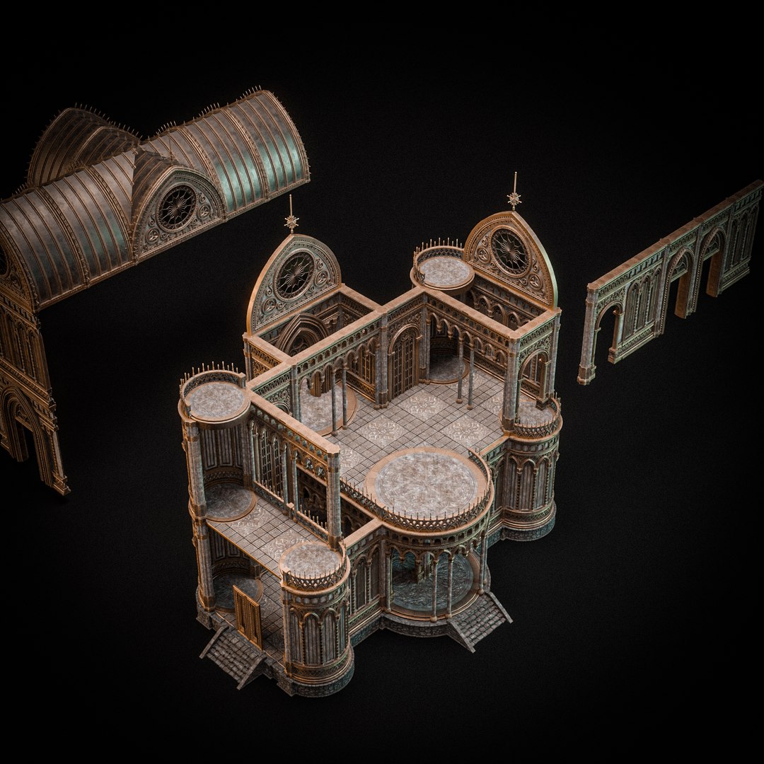 GOTHIC MODULAR BUILDING 8 3D Model - TurboSquid 2315110