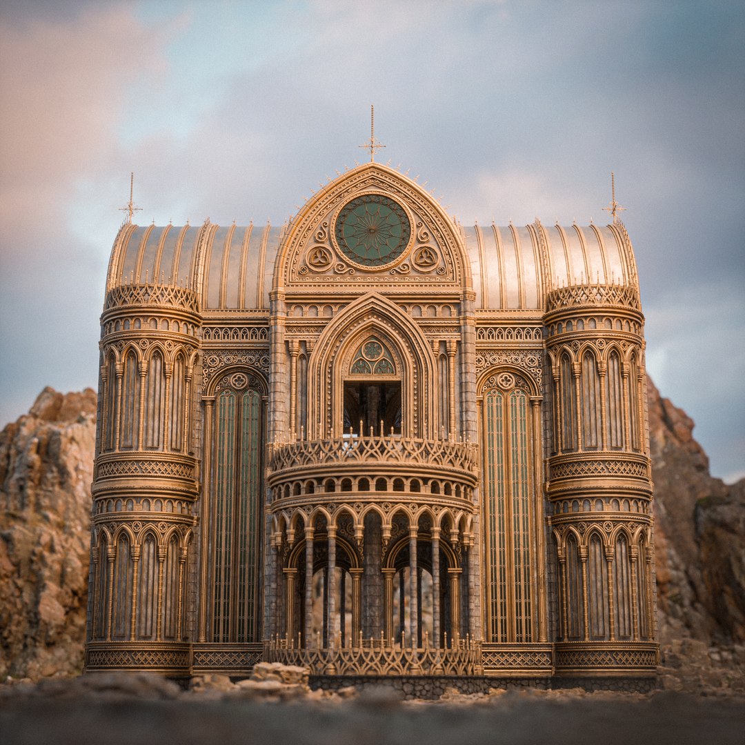 GOTHIC MODULAR BUILDING 8 3D Model - TurboSquid 2315110