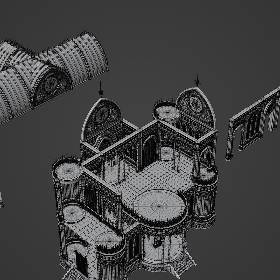 GOTHIC MODULAR BUILDING 8 3D Model - TurboSquid 2315110