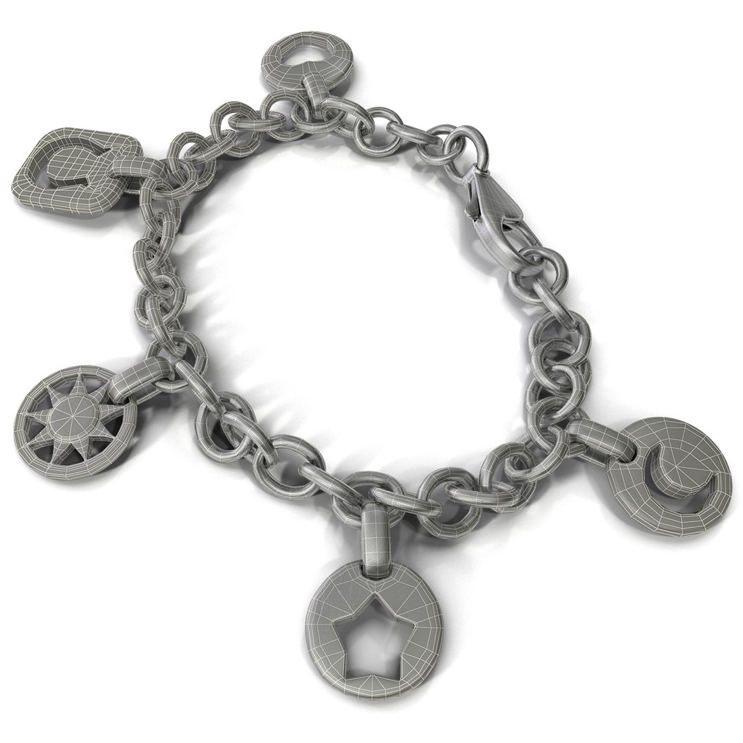3d Model Charm Bracelet