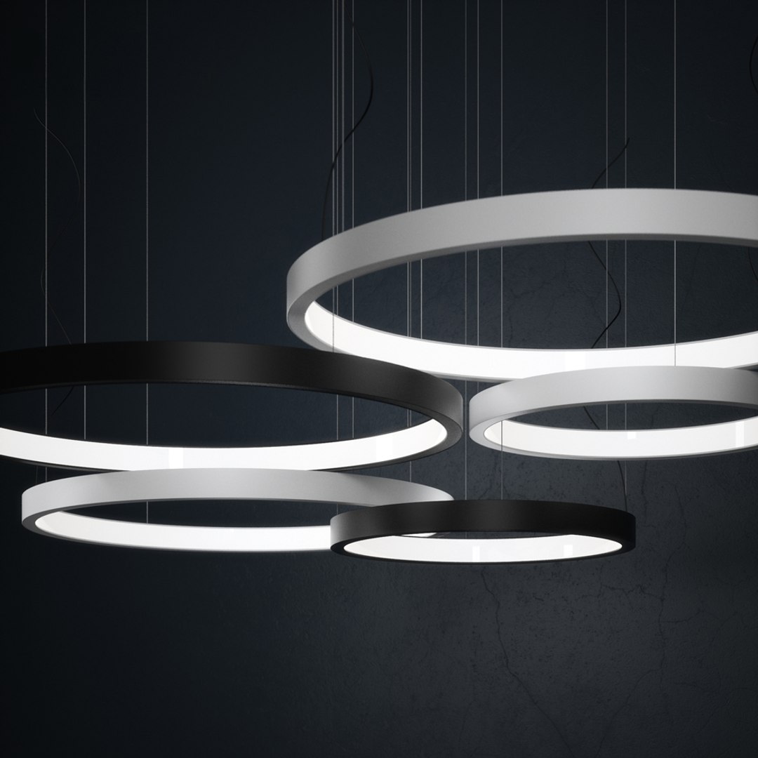3D hanging lamp hoop forstlight - TurboSquid 1569277