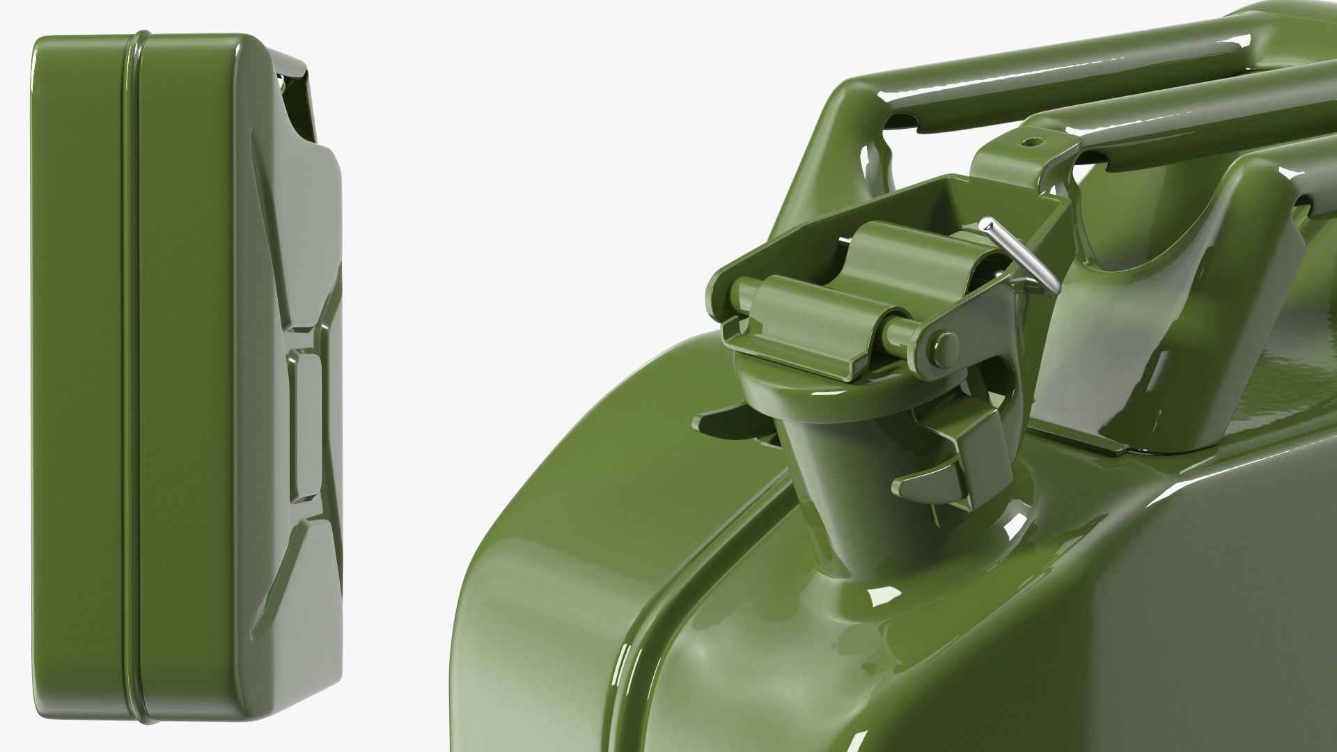 3D Metal Jerry Gas Fuel Tank Military Style model - TurboSquid 2119199