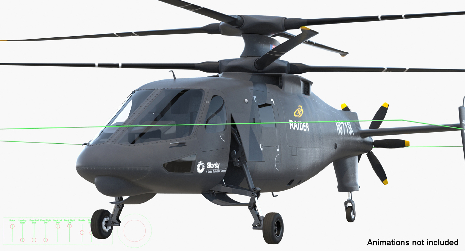 Sikorsky S97 Raider Rigged 3D - TurboSquid 1406338
