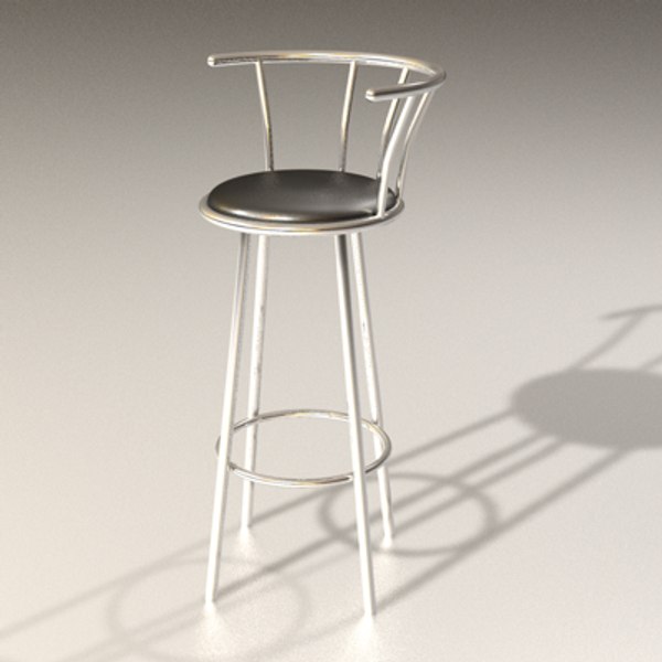 3d designer bar stool model