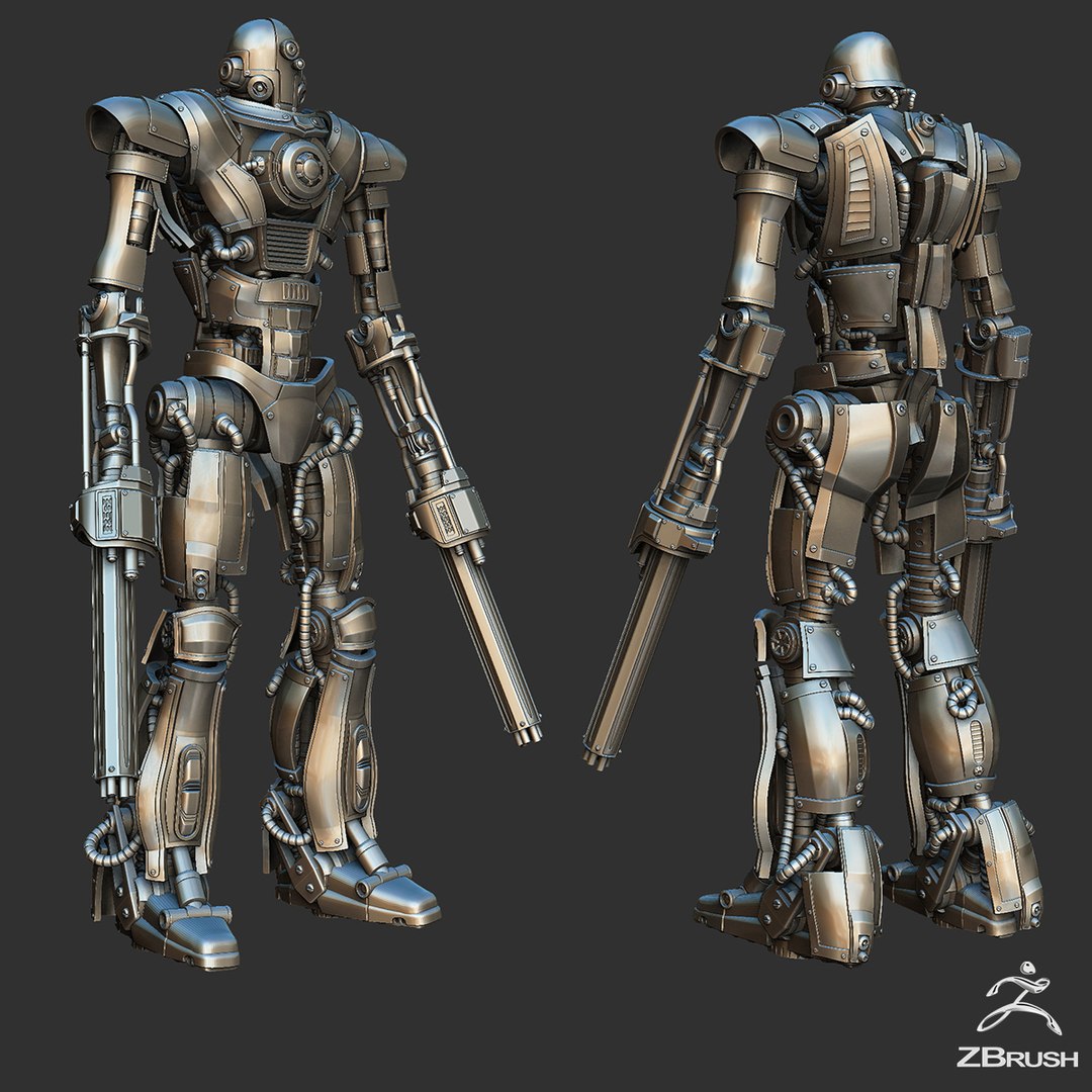 3D sci-fi military soldier mech model - TurboSquid 1597231