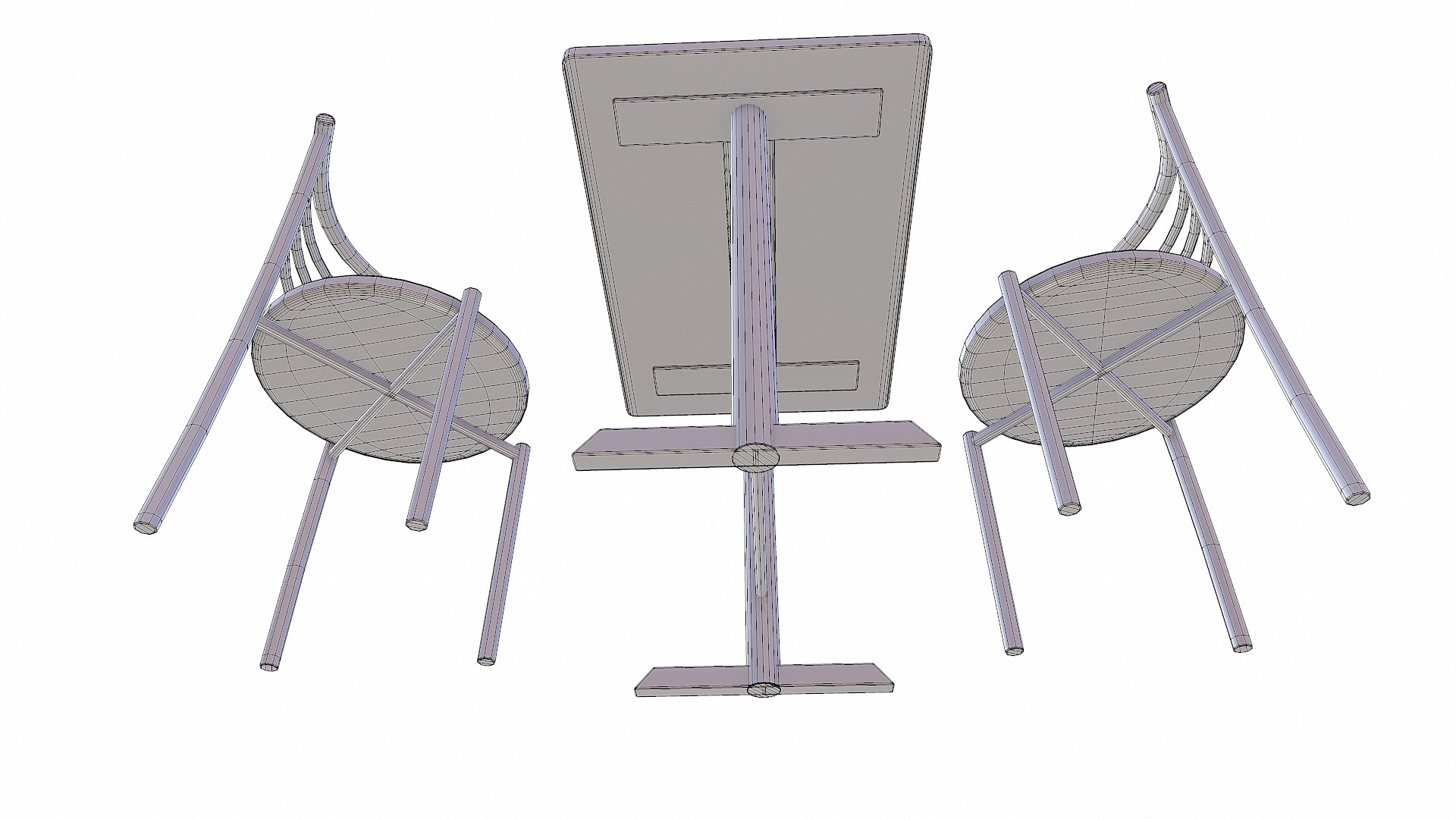 3D Cafe Restaurant Chair And Table Low-poly PBR Model - TurboSquid 2514567