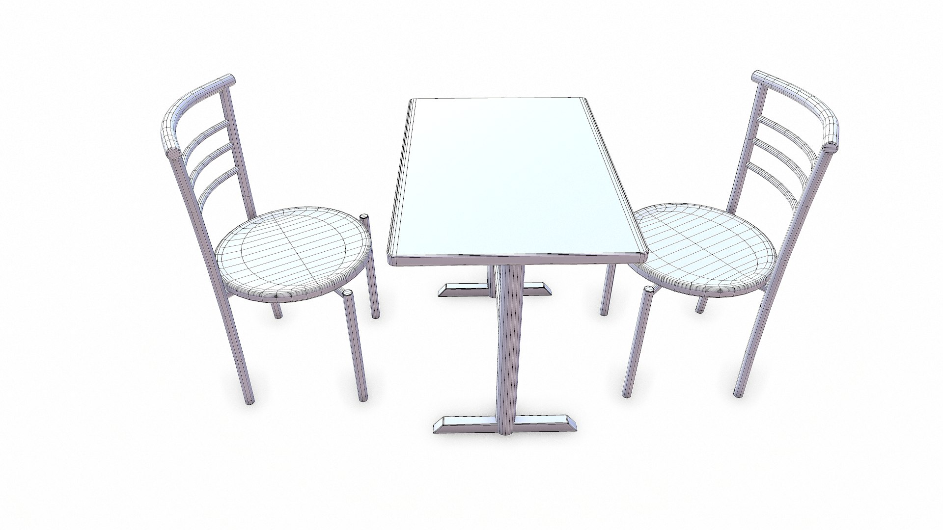 3D Cafe Restaurant Chair And Table Low-poly PBR Model - TurboSquid 2514567