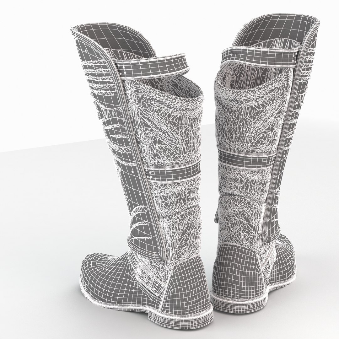 3d armor boots model