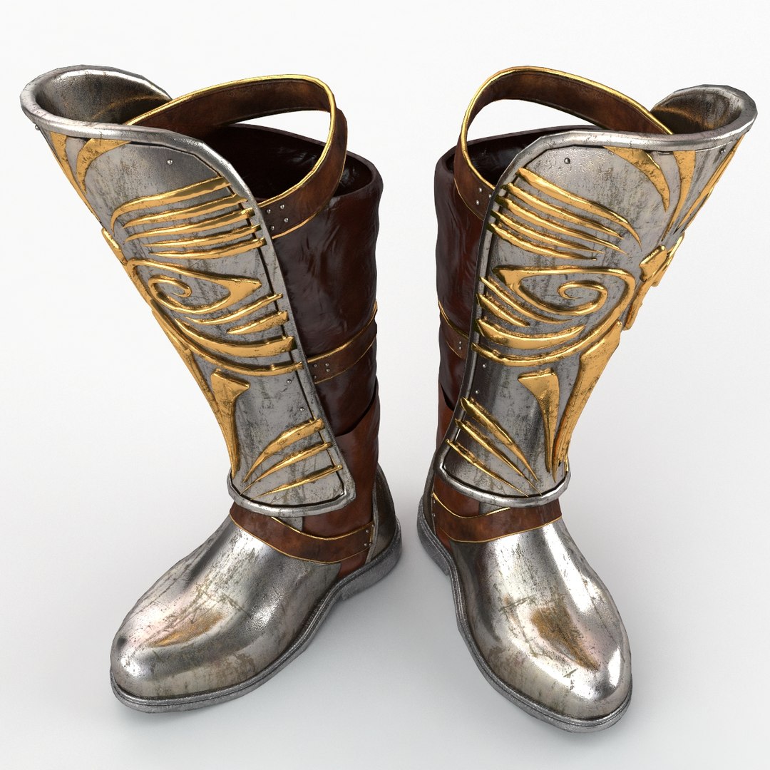 3d armor boots model