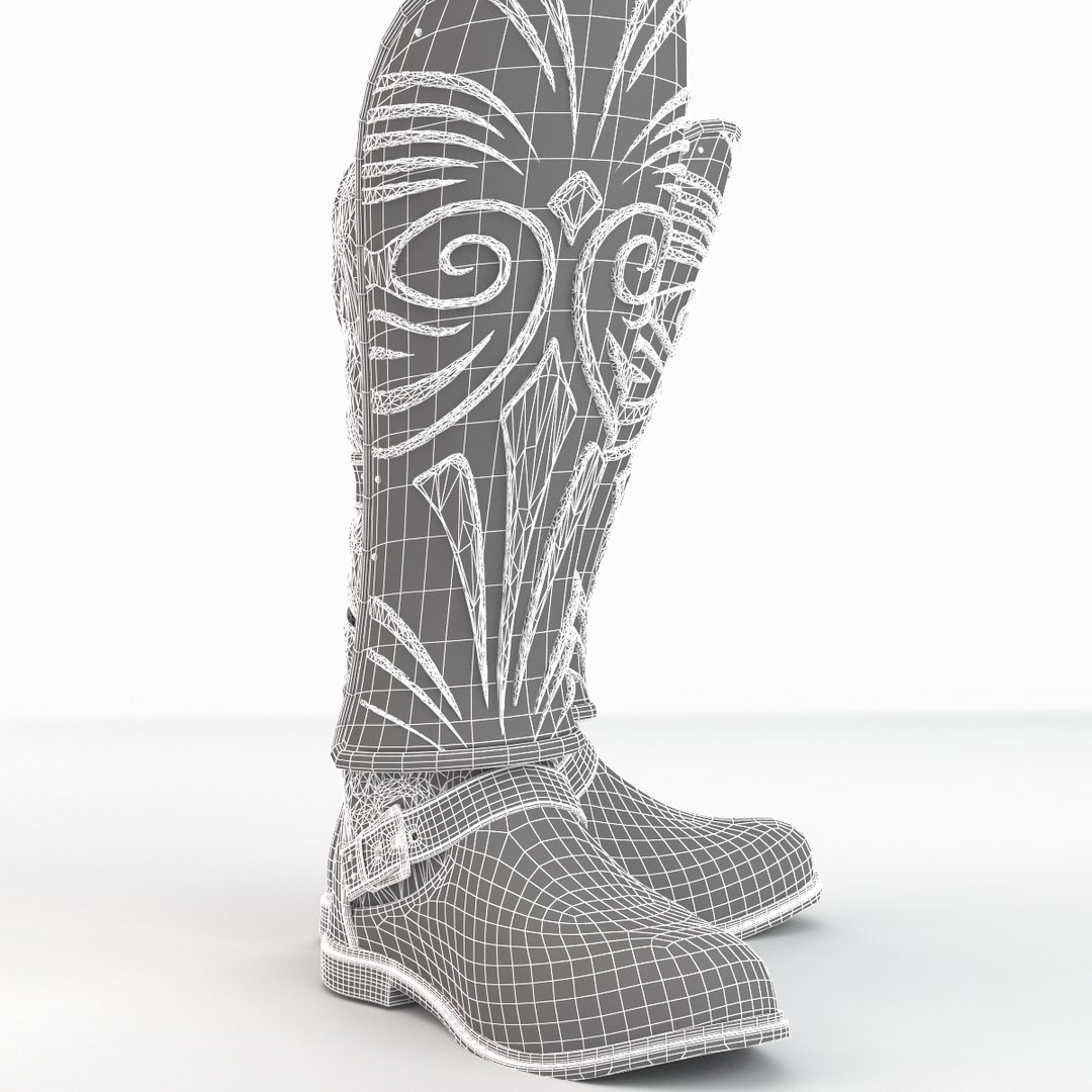 3d armor boots model