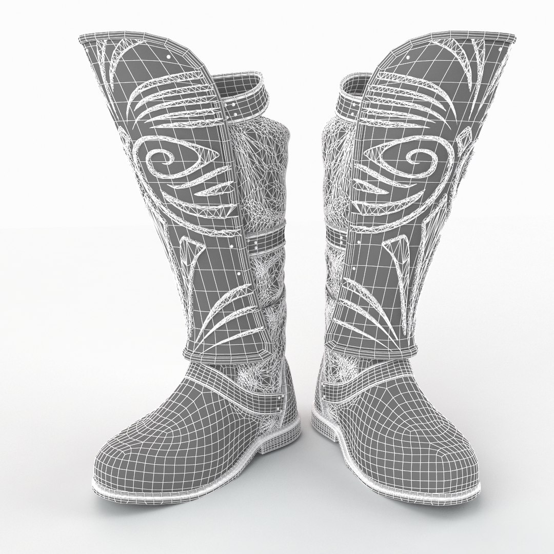 3d armor boots model