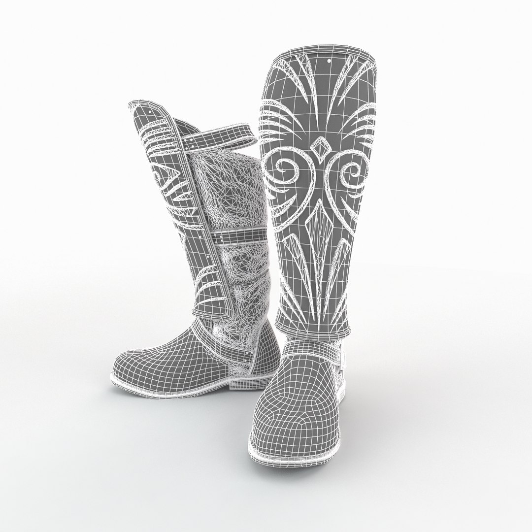 3d armor boots model