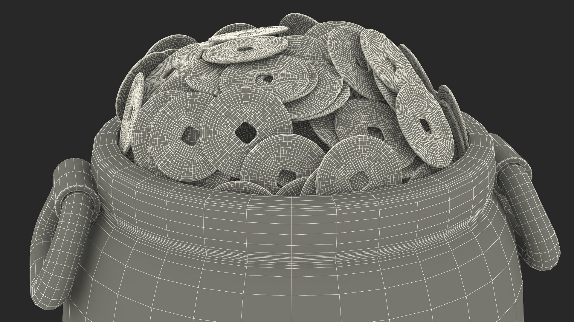 3D Ancient Pot With Chinese Coins - TurboSquid 2065232