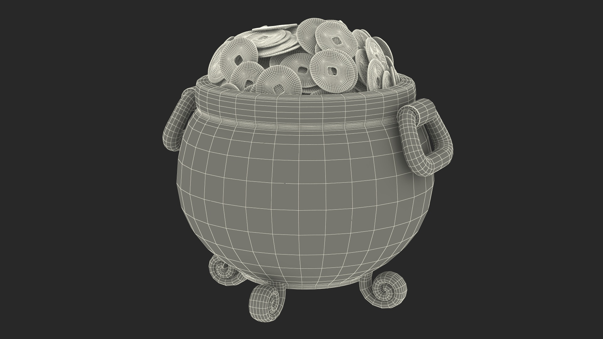 3D Ancient Pot With Chinese Coins - TurboSquid 2065232
