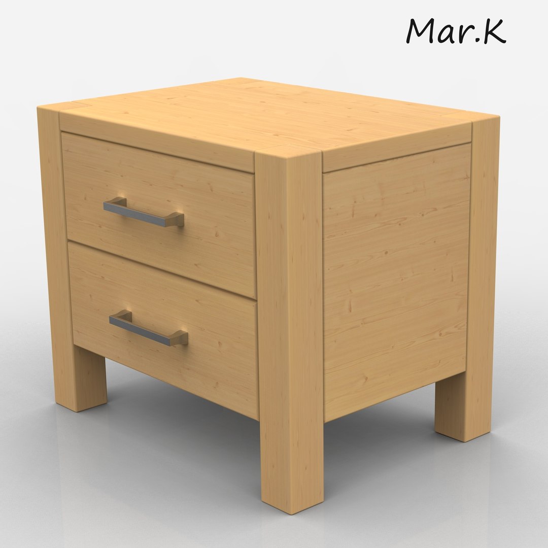 3d Model Of Bedside Table
