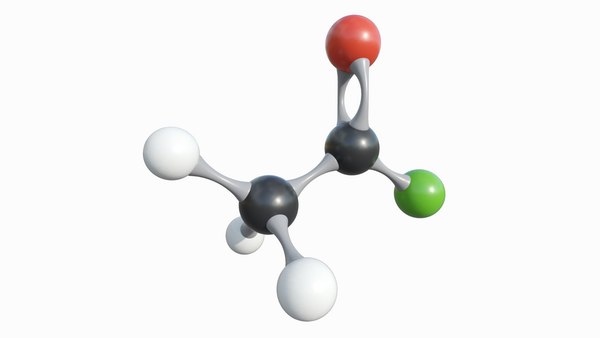 3D Acetyl Chloride Molecule With PBR 4K 8K - TurboSquid 1941575