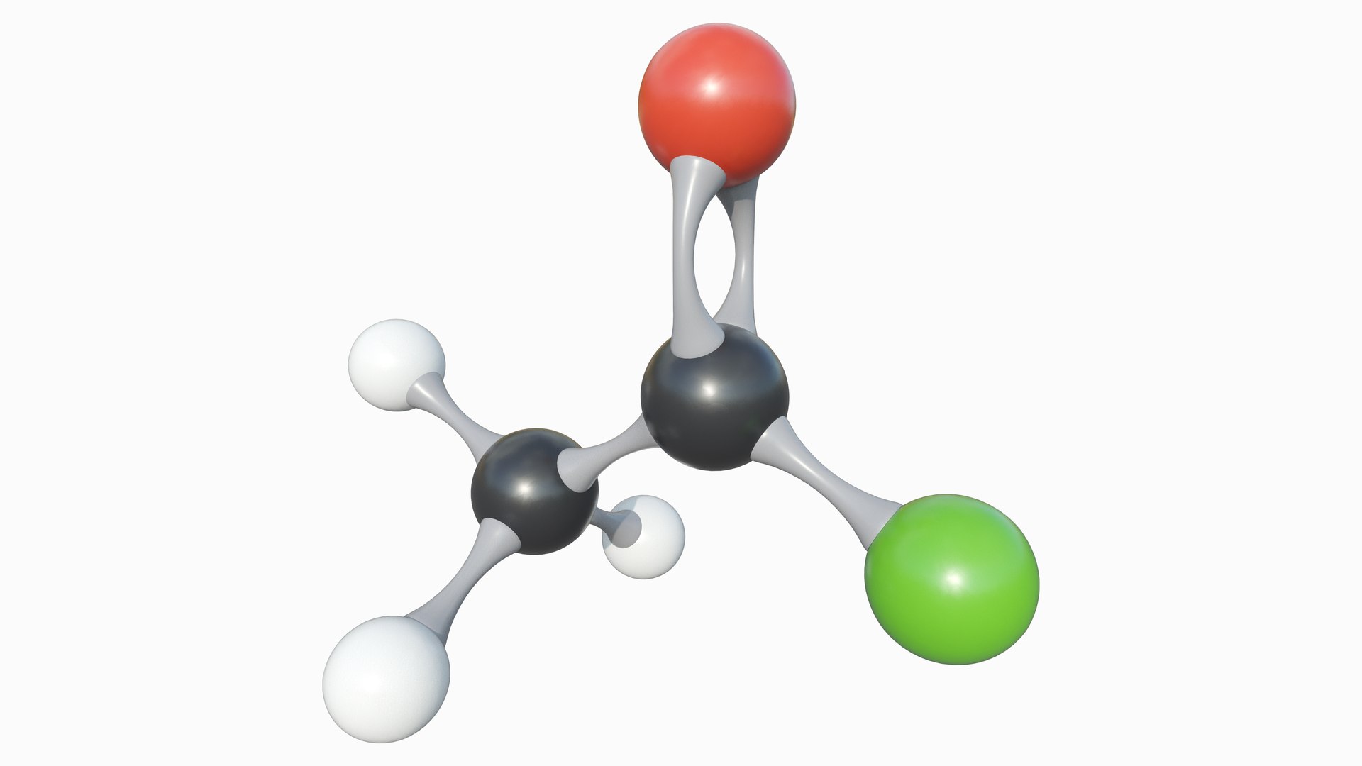 3D Acetyl Chloride Molecule With PBR 4K 8K - TurboSquid 1941575