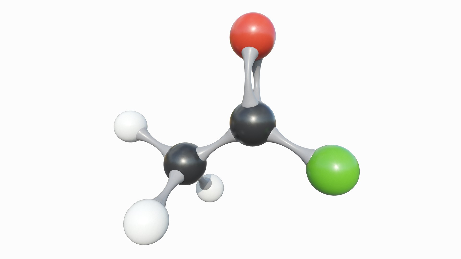 3D Acetyl Chloride Molecule With PBR 4K 8K - TurboSquid 1941575