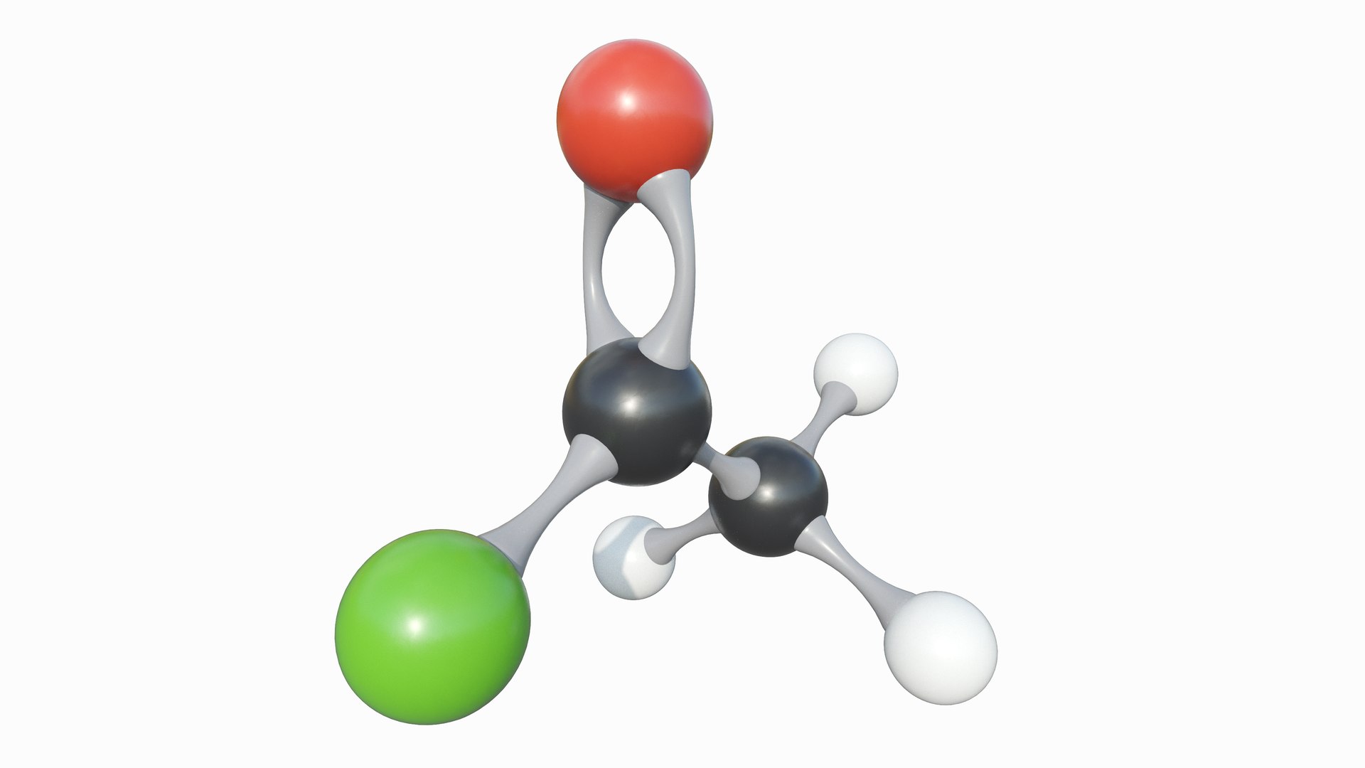 3D Acetyl Chloride Molecule With PBR 4K 8K - TurboSquid 1941575