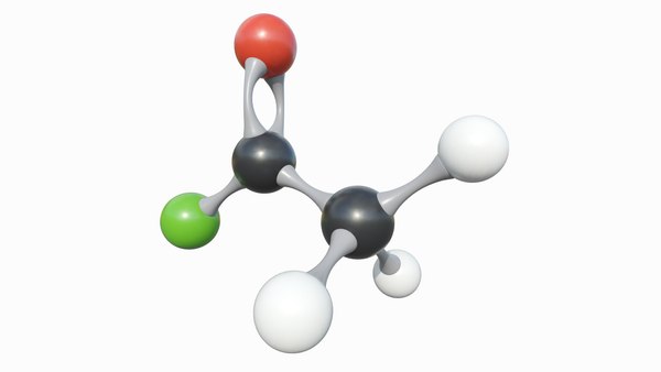 3D Acetyl Chloride Molecule With PBR 4K 8K - TurboSquid 1941575