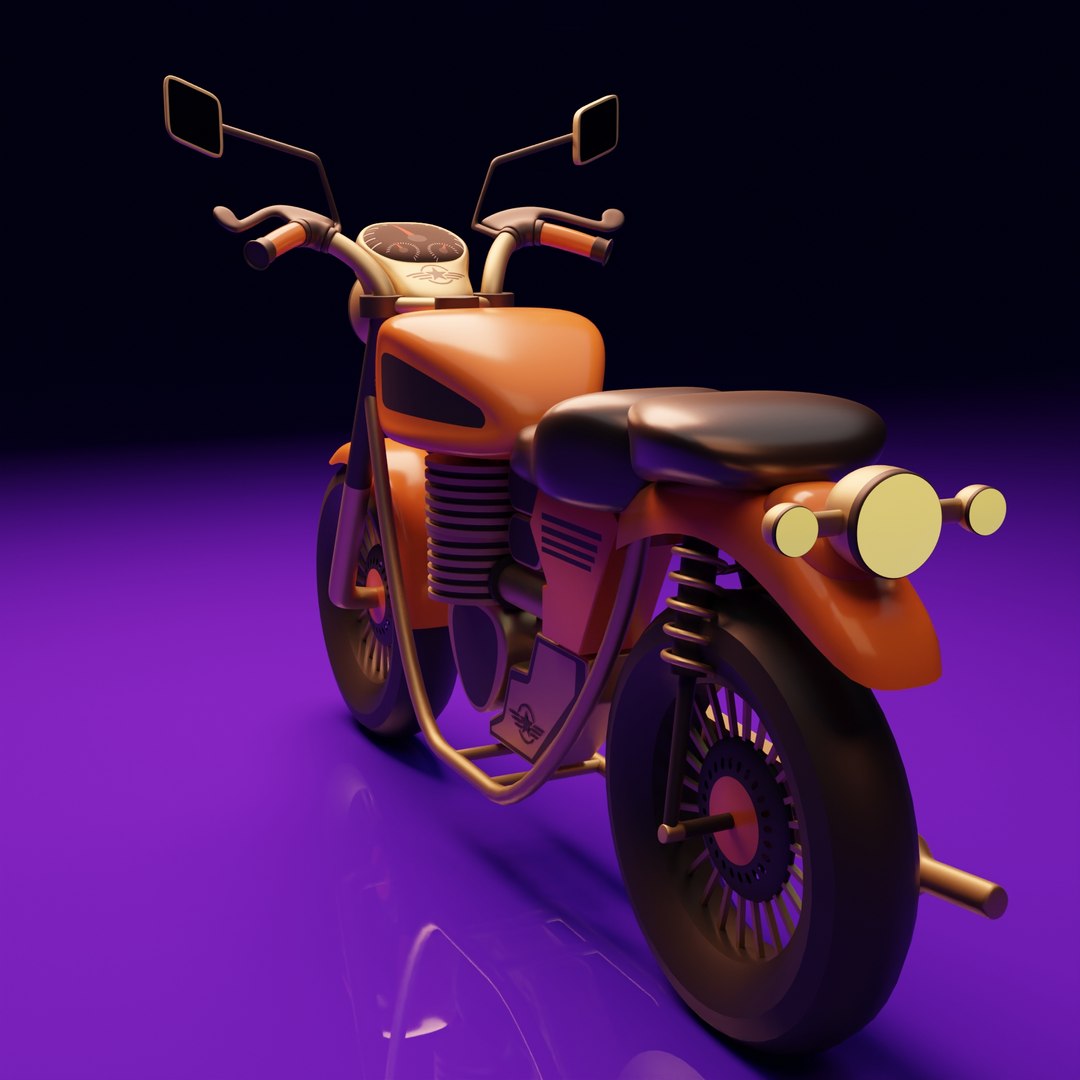 3D Stylized Motorcycle Model - TurboSquid 2170403