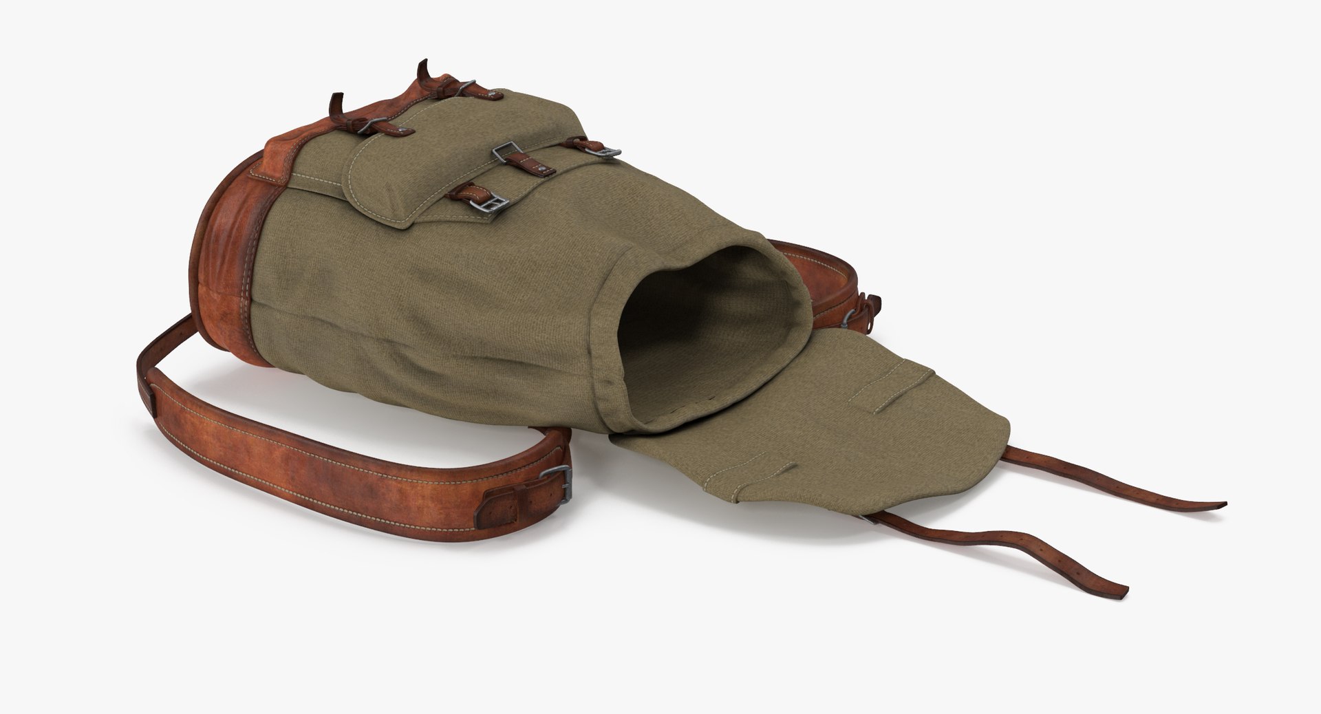 3d Model Open Travel Backpack