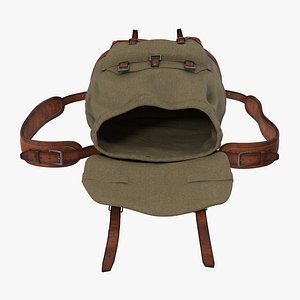 Standing Open Travel Backpack 3d Model