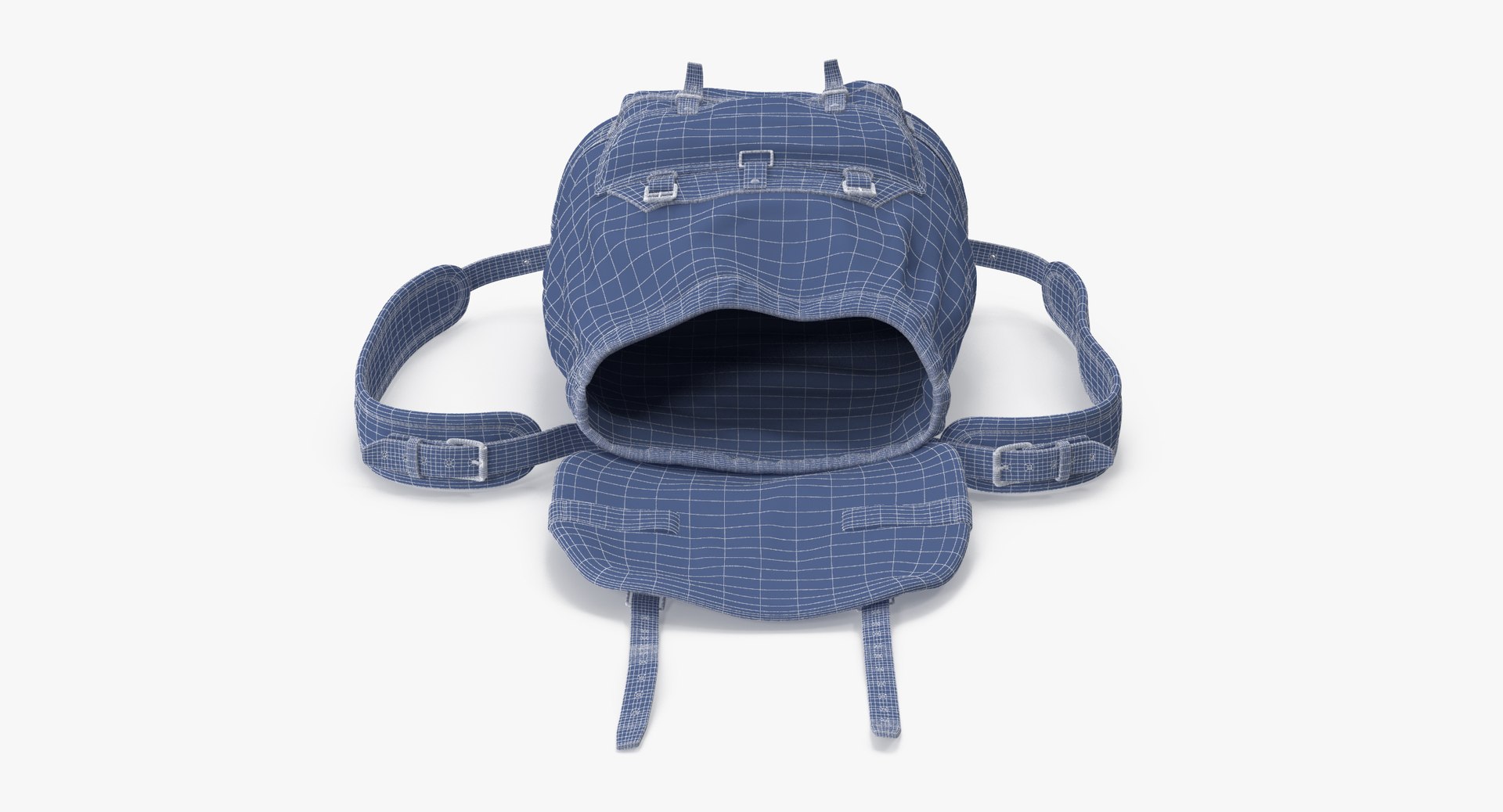 3d Model Open Travel Backpack