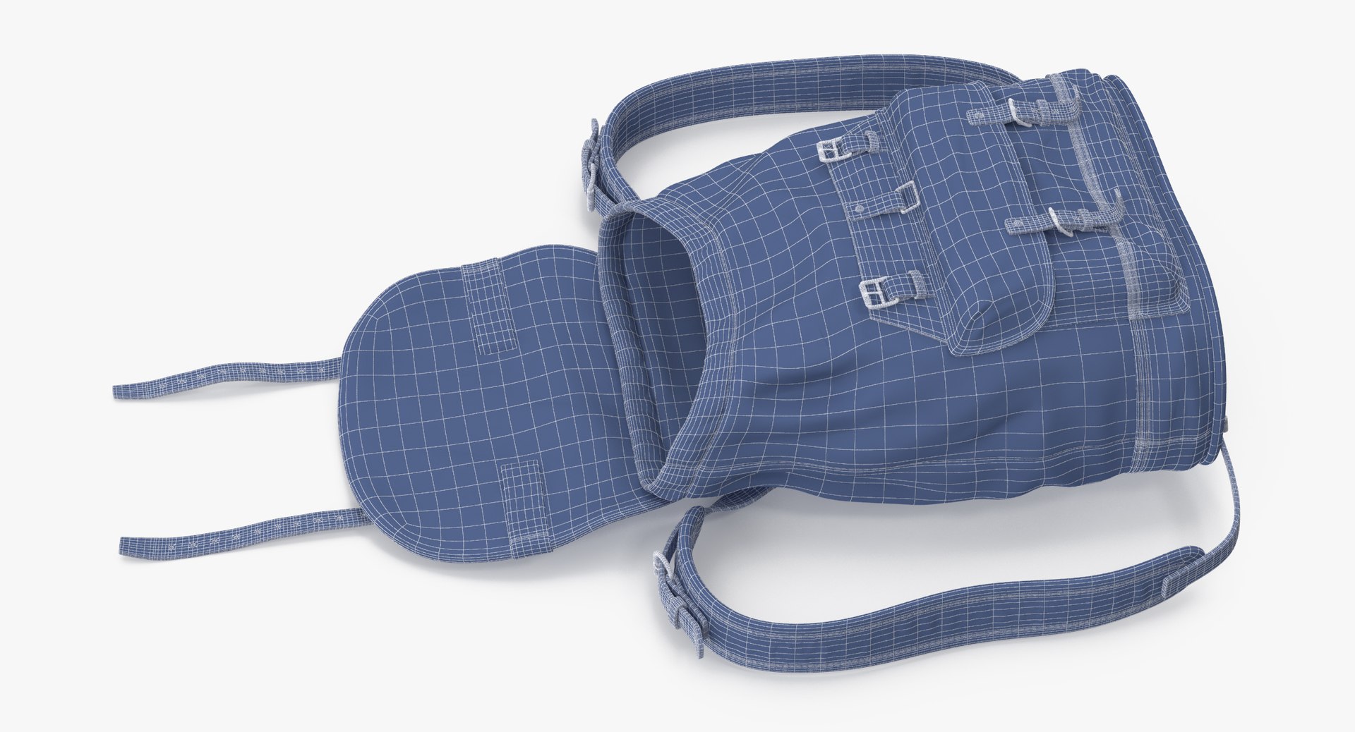 3d Model Open Travel Backpack