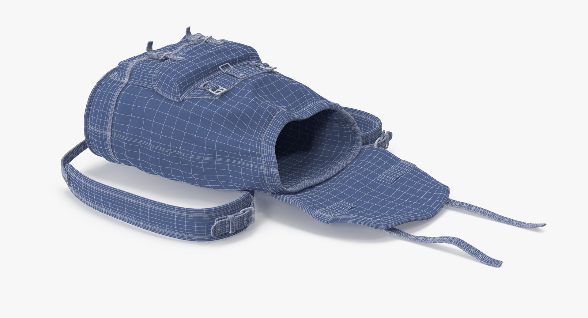 3d Model Open Travel Backpack