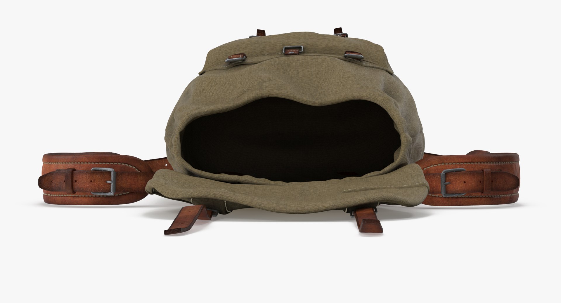 3d Model Open Travel Backpack