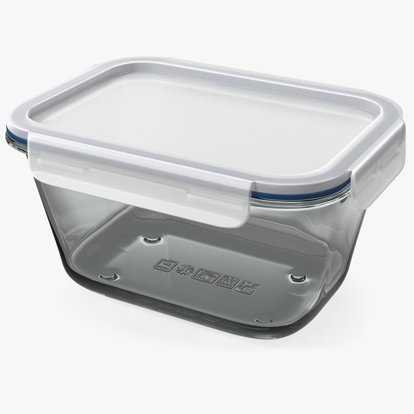 Rectangular Glass Clip Lock Food Container 1800ml 3D model - TurboSquid ...