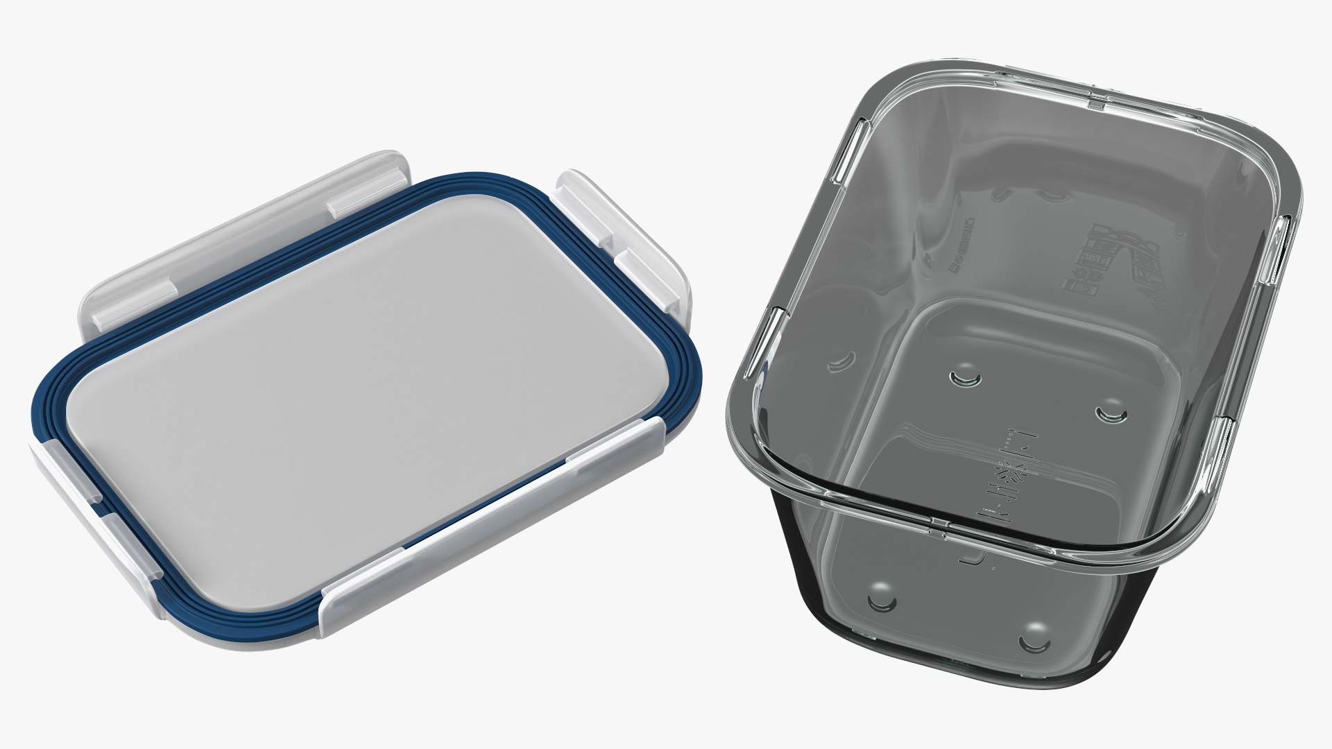 Rectangular Glass Clip Lock Food Container 1800ml 3D model - TurboSquid ...