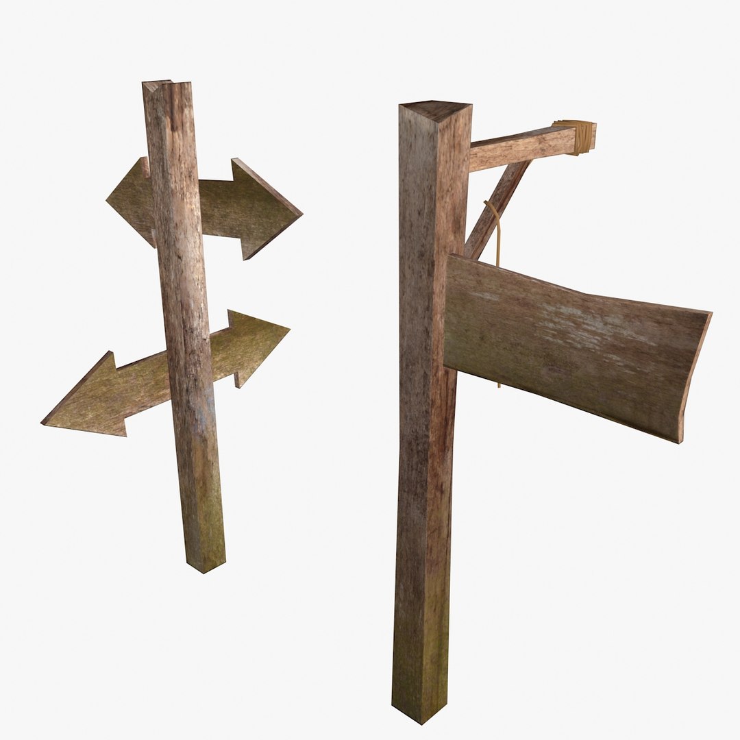 Sign Signpost Post 3d Model