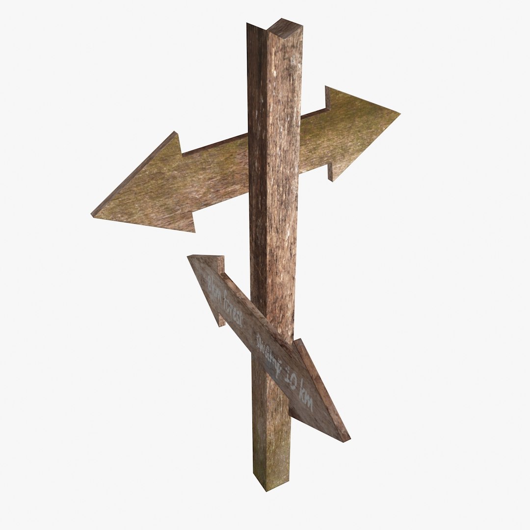 Sign Signpost Post 3d Model