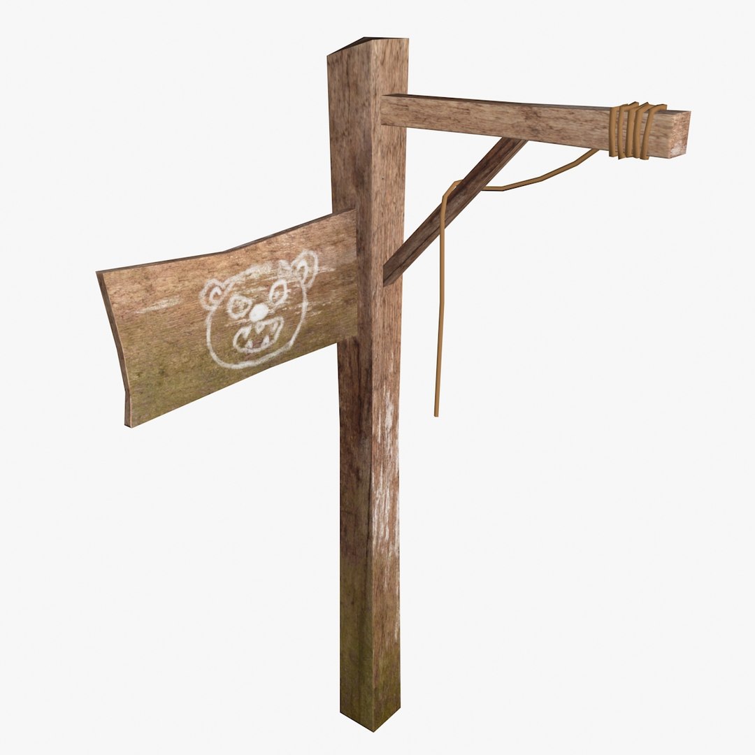 Sign Signpost Post 3d Model