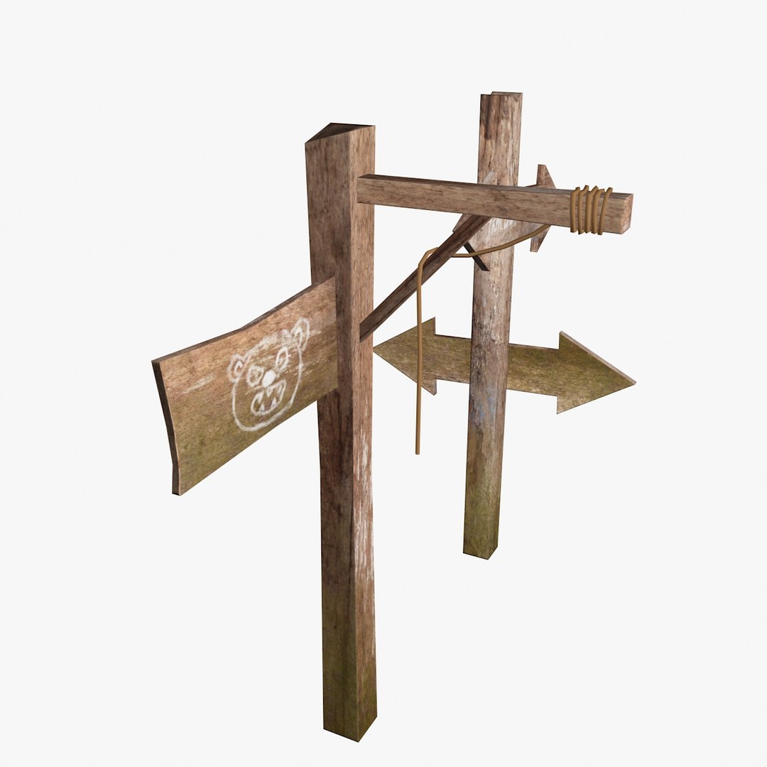 Sign Signpost Post 3d Model